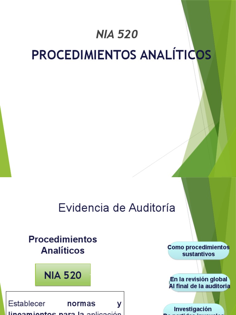 Nia 520 Procedimientosanaliticos | PDF | Auditoría financiera | Contralor