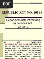 RA 9208 Vs RA 10364 (Anti Trafficking of Persons) | PDF | Sexual ...