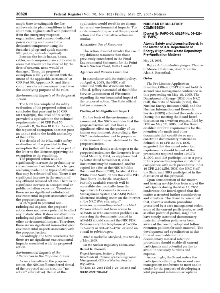 Notice: Environmental Statements Availability, Etc.: Energy Department ...