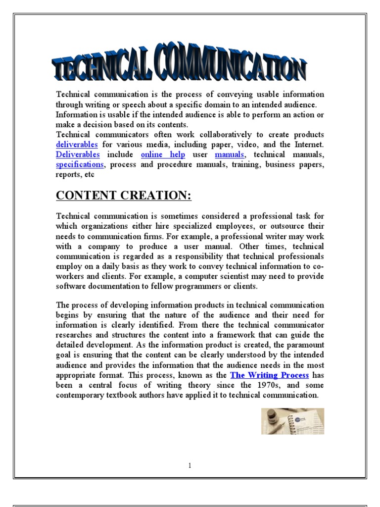 Technical Communication Overview | PDF | Technical Communication | Editing
