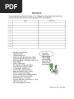 Social & Dining Etiquette Quiz | PDF | Foods