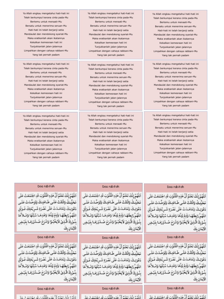 Doa Robitoh | PDF