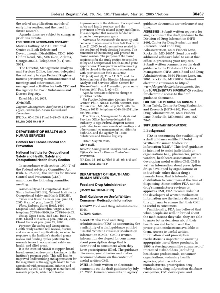 Notice: Reports and Guidance Documents Availability, Etc.: Useful ...