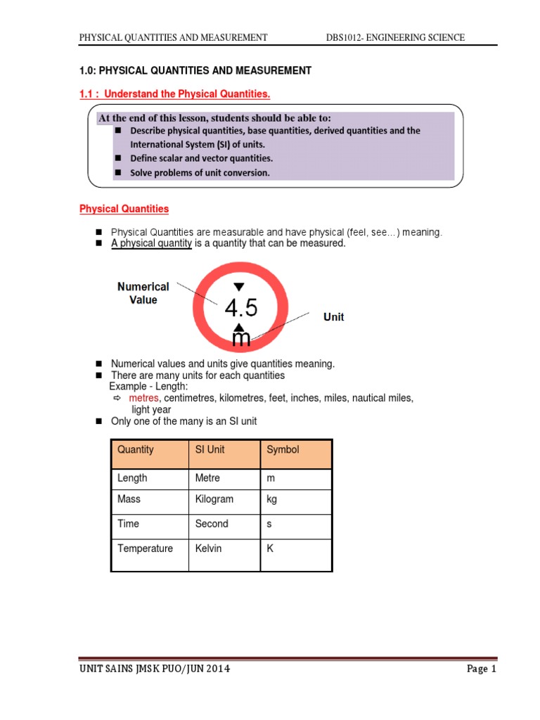 Dbs1012 Chapter 1 Physical Quantities and Measurement | PDF | Accuracy And Precision ...