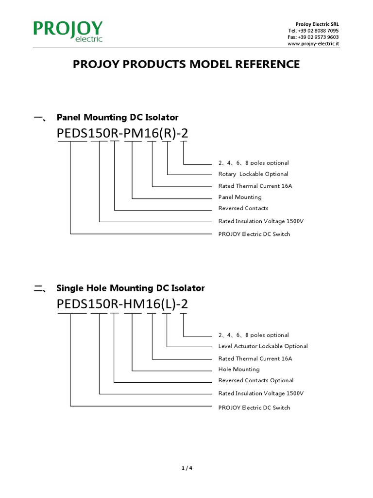 ProJoy DC Isolator Product Overview | PDF