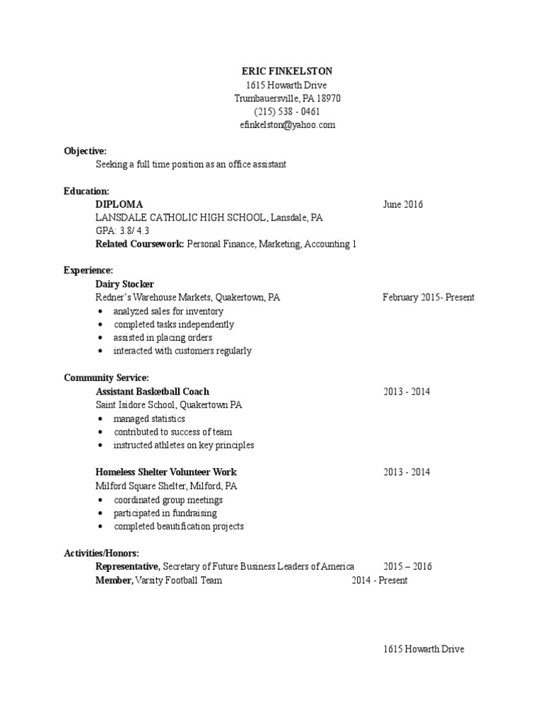 Eric Resume 2 | PDF | Debits And Credits | Business