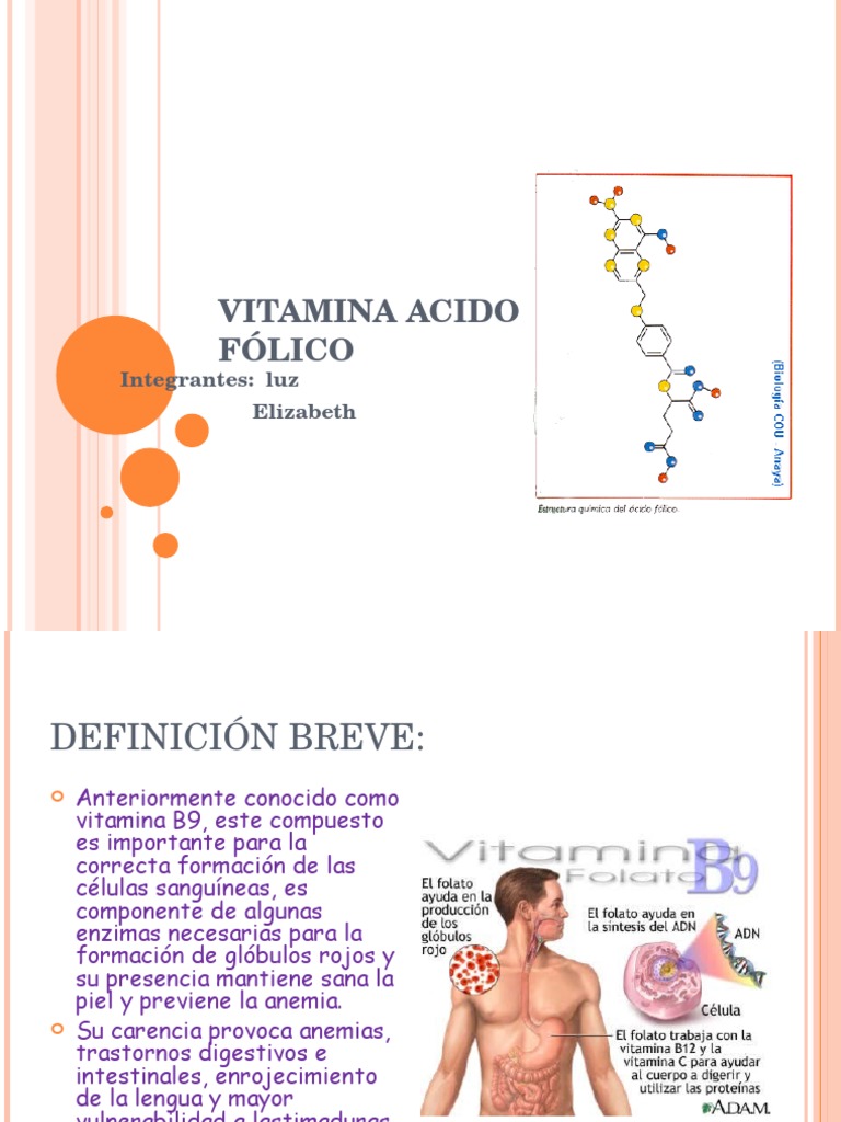 Vitamina b9 | PDF | Ácido fólico | Dieta y nutrición