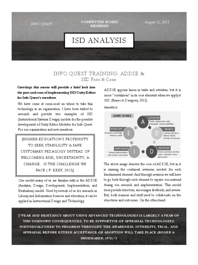 ISD Models for Engaging Members | PDF | Instructional Design | Emergence
