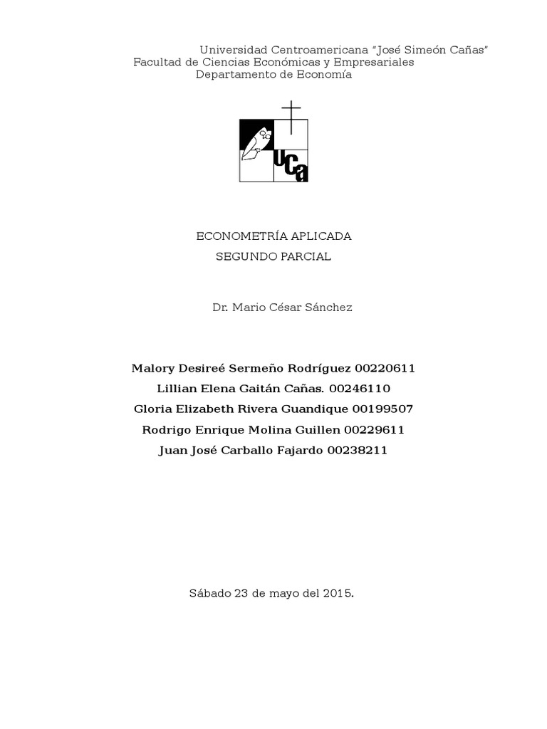 Modelo de Klein en Econometría | PDF | Beneficio (economía) | Ciencias ...