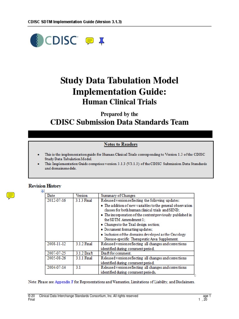 SDTM 3.1.3 Ig | Information Science | Health Research