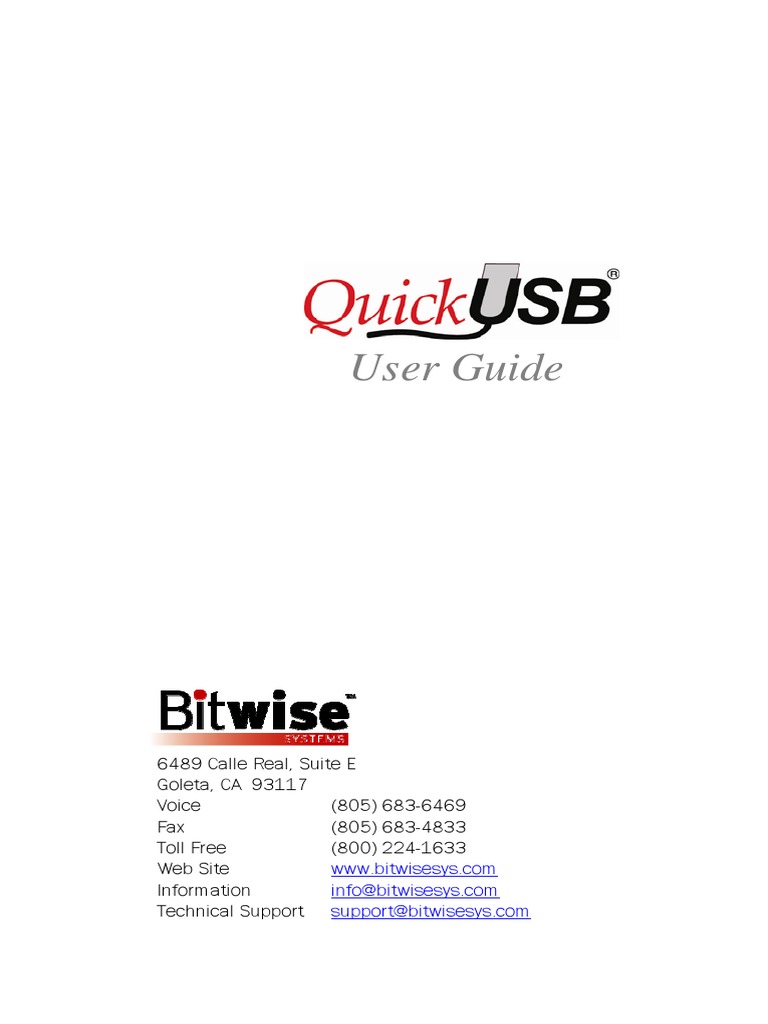QuickUSB User Guide v2.11.41 | PDF | Usb | Field Programmable Gate Array