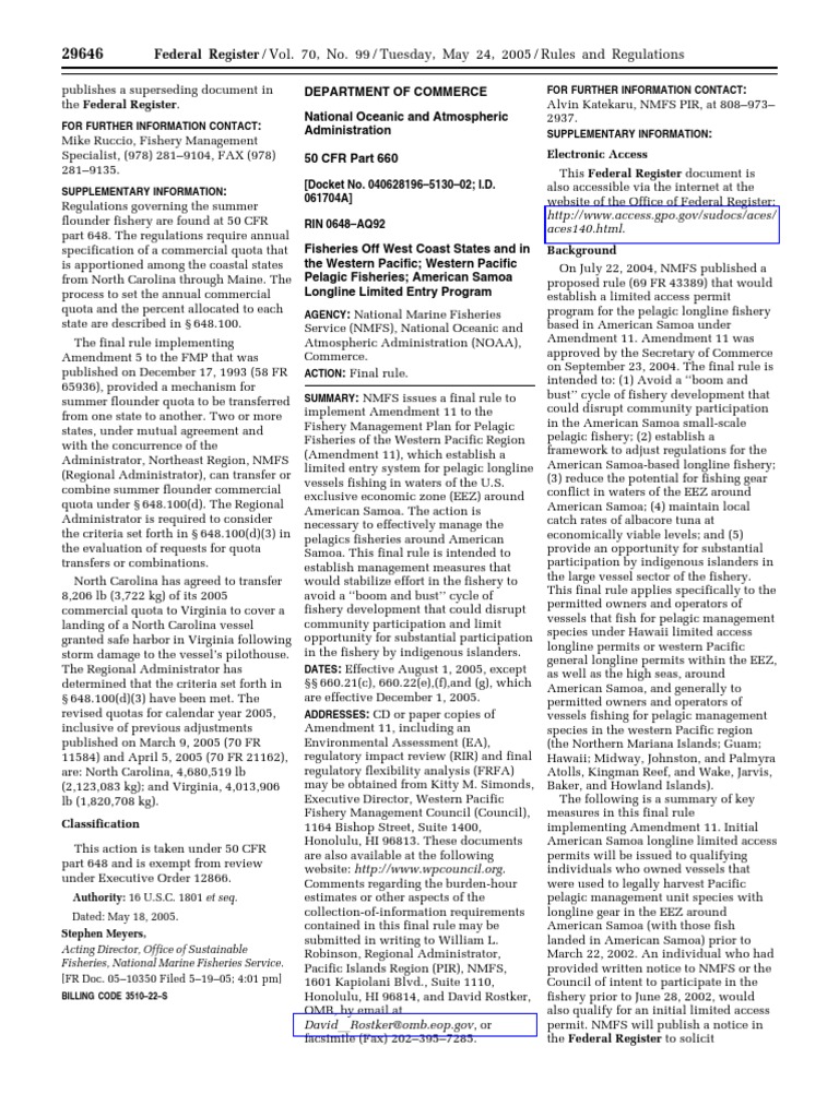 Rule: Fishery Conservation and Management: Alaska Fisheries of ...