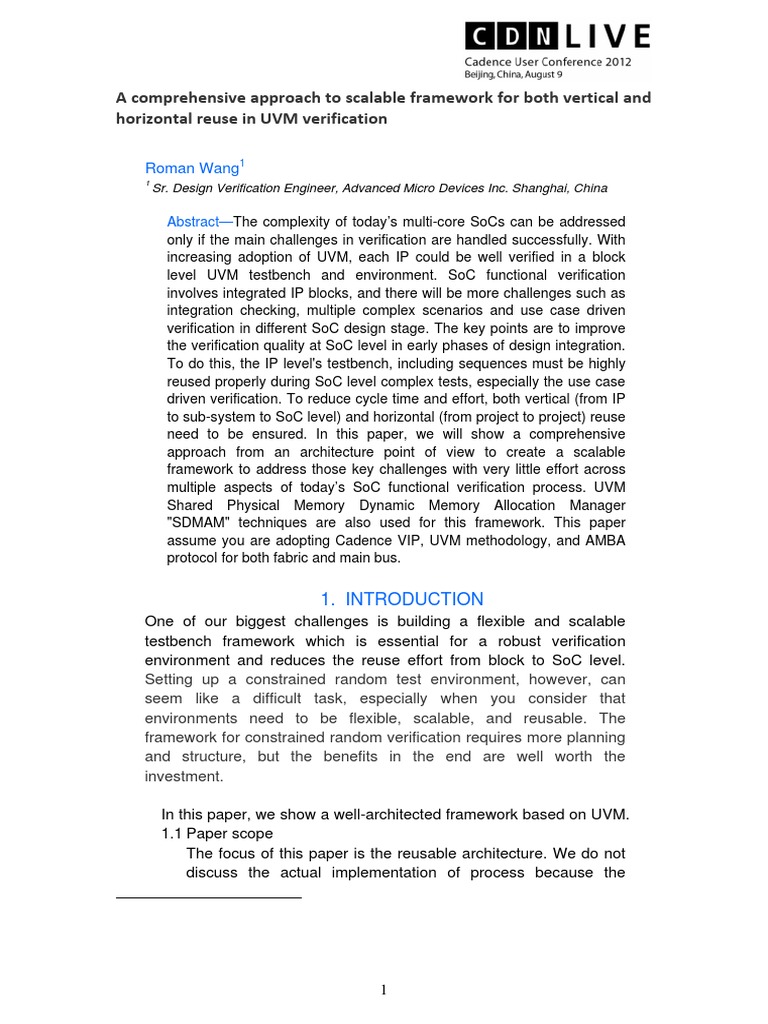 CDNLive2012 - A Comprehensive Approach To Scalable Framework For Both ... CDNLive2012 - A Comprehensive Approach To Scalable Framework For Both ...