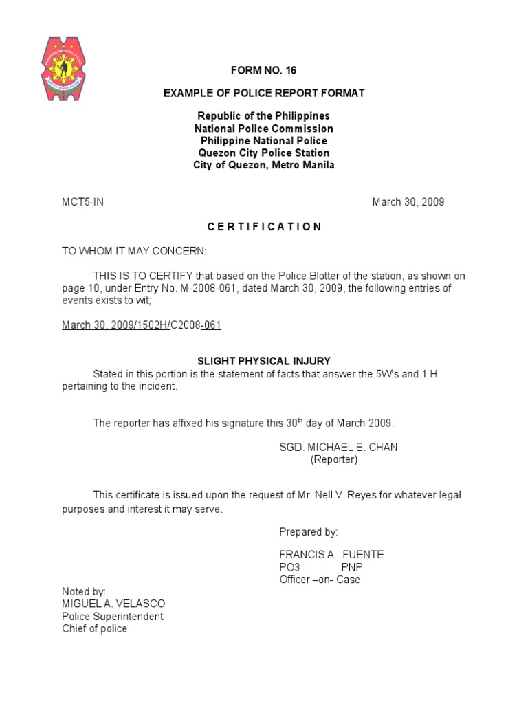 Police Technical Report Writing 2 1 | PDF | Affidavit | Prosecutor