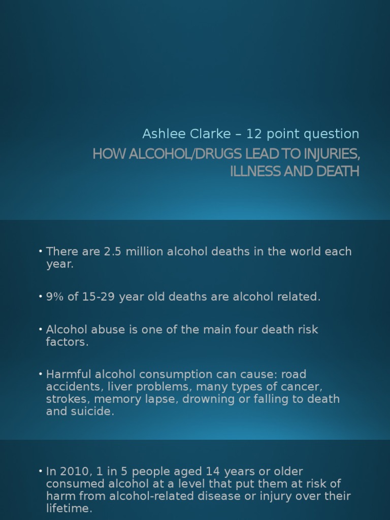 Alcohol-Related Injuries and Deaths | PDF