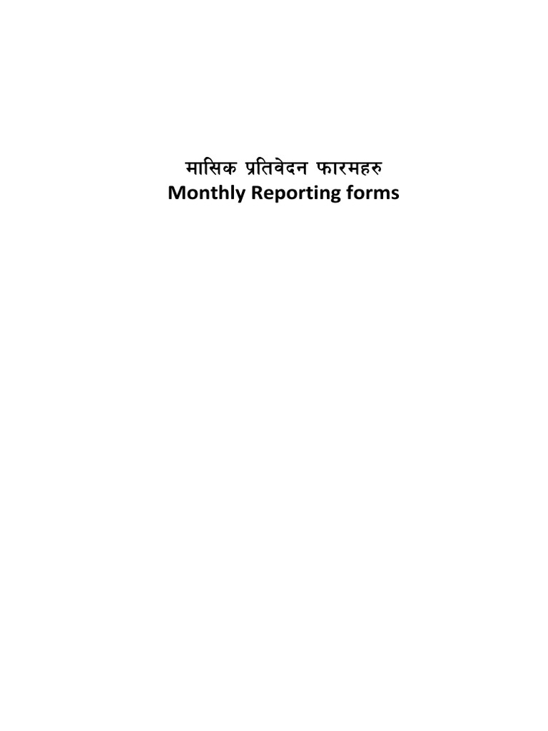 HMIS Mannual For Reporting Version2070 - 10 - 16 | PDF | Wellness | Medical