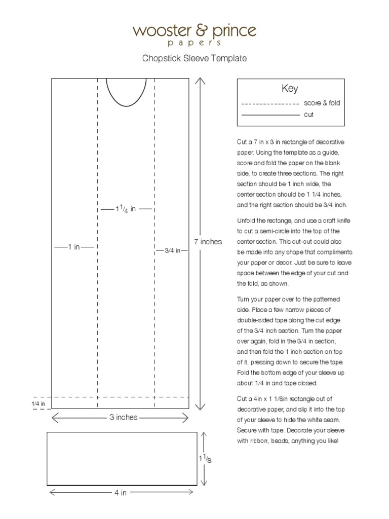 DIY Chopstick Sleeve Template Guide | PDF | Art