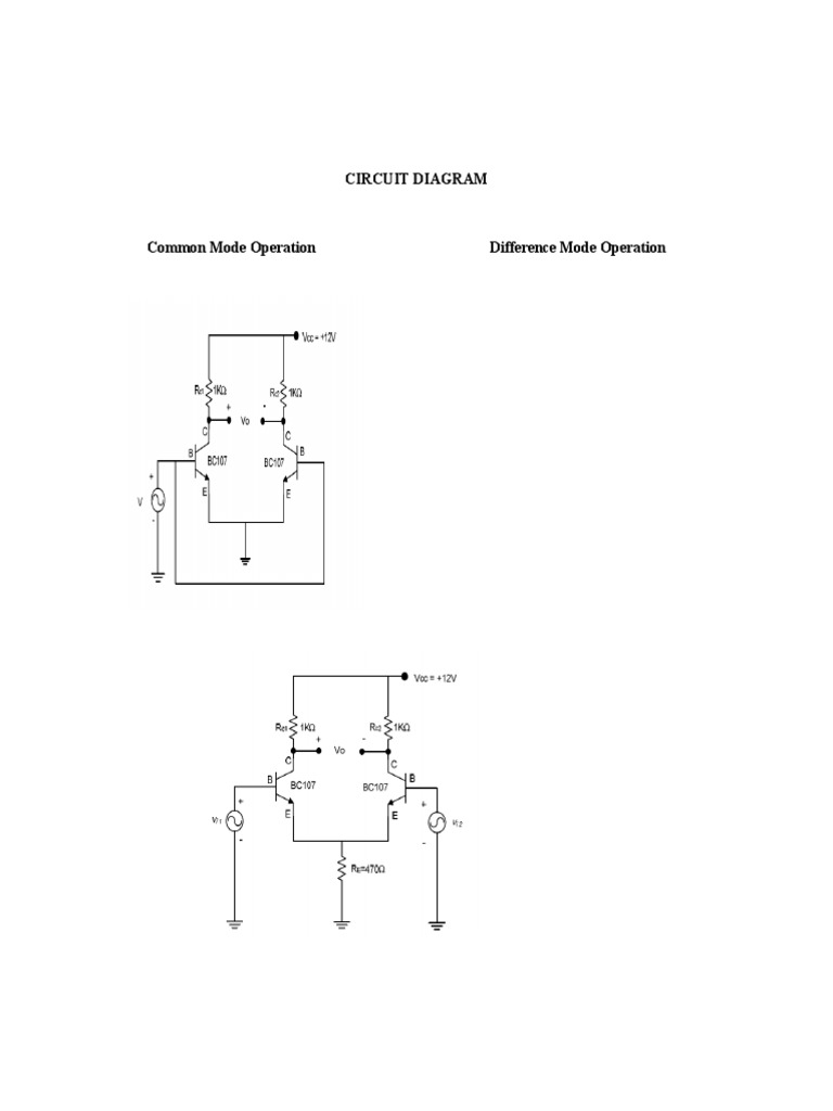 Differential Amplifier Lab Experiment | PDF | Technology & Engineering
