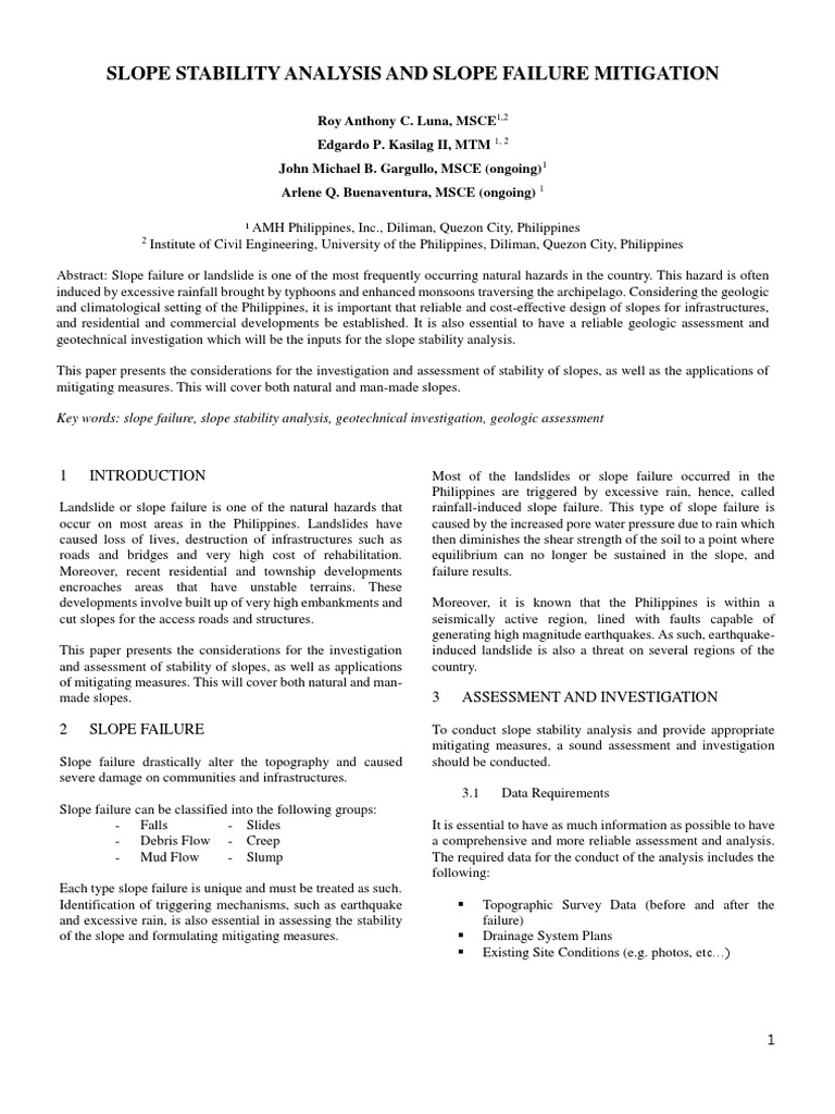 Engr. John Michael Gargullo | PDF | Landslide | Geotechnical Engineering