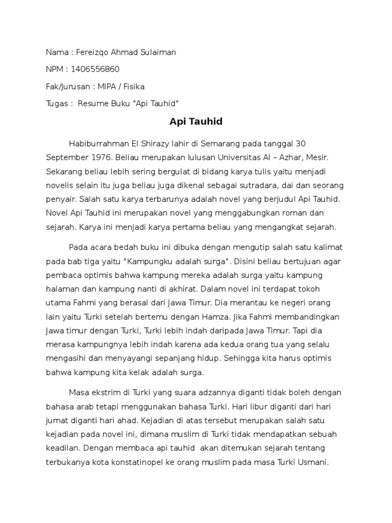Api Tauhid | PDF