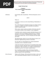 Sample Script of Board Meeting | PDF | Government