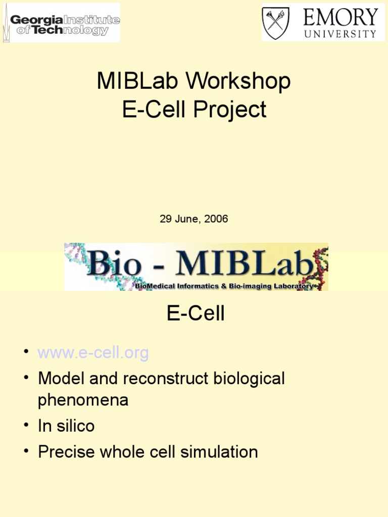 E-Cell Project Workshop Overview | PDF | Technology & Engineering