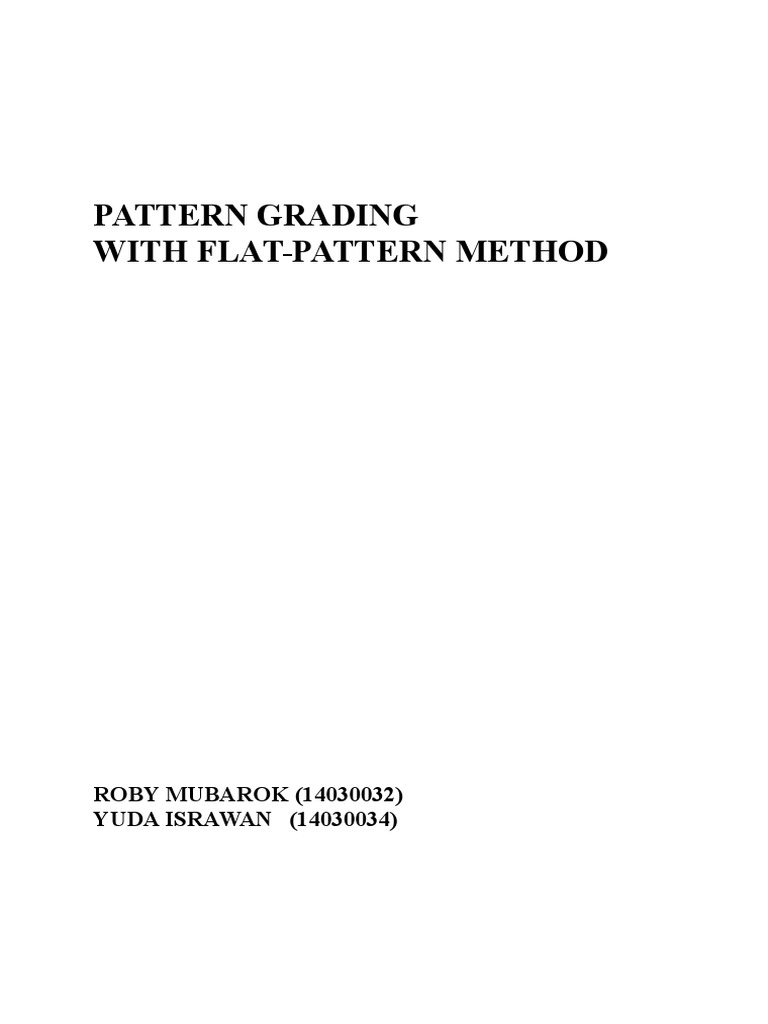 Pattern Grading Final | PDF | Decorative Arts | Softlines (Retail)