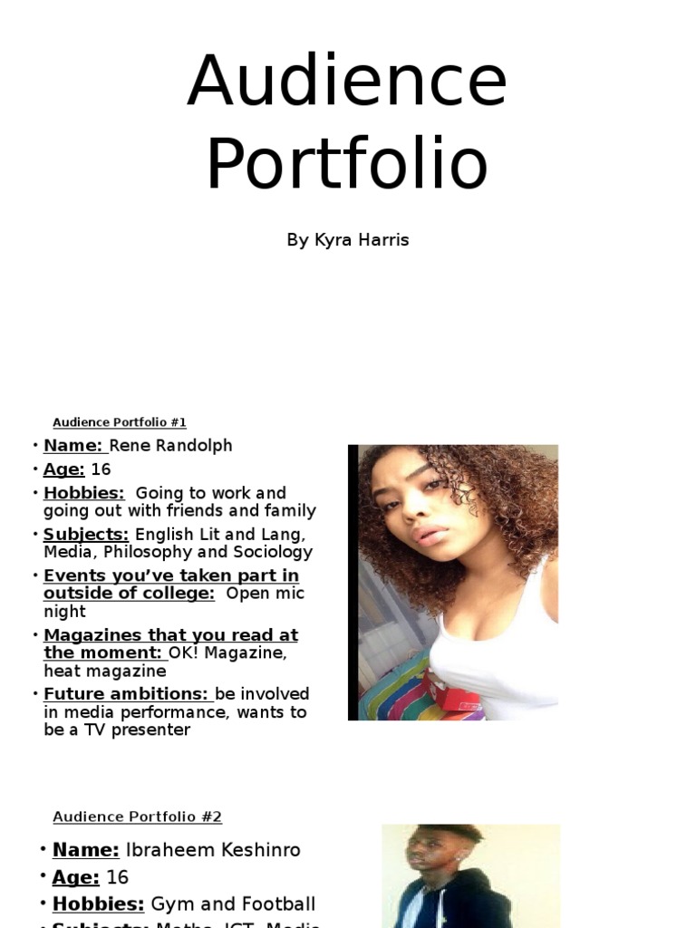 Audience Portfolio | PDF