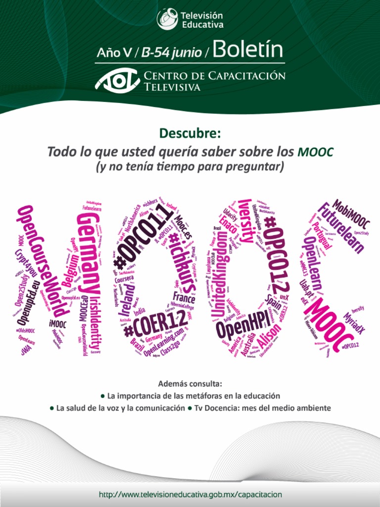Definicion de Los Cursos MOOC | PDF | Curso abierto masivo en linea | Red mundial