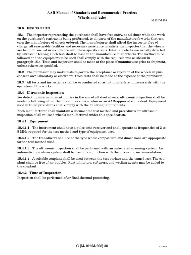 Detalle UT AAR M-107 M-208 PDF | PDF | Calibration | Verification And Validation