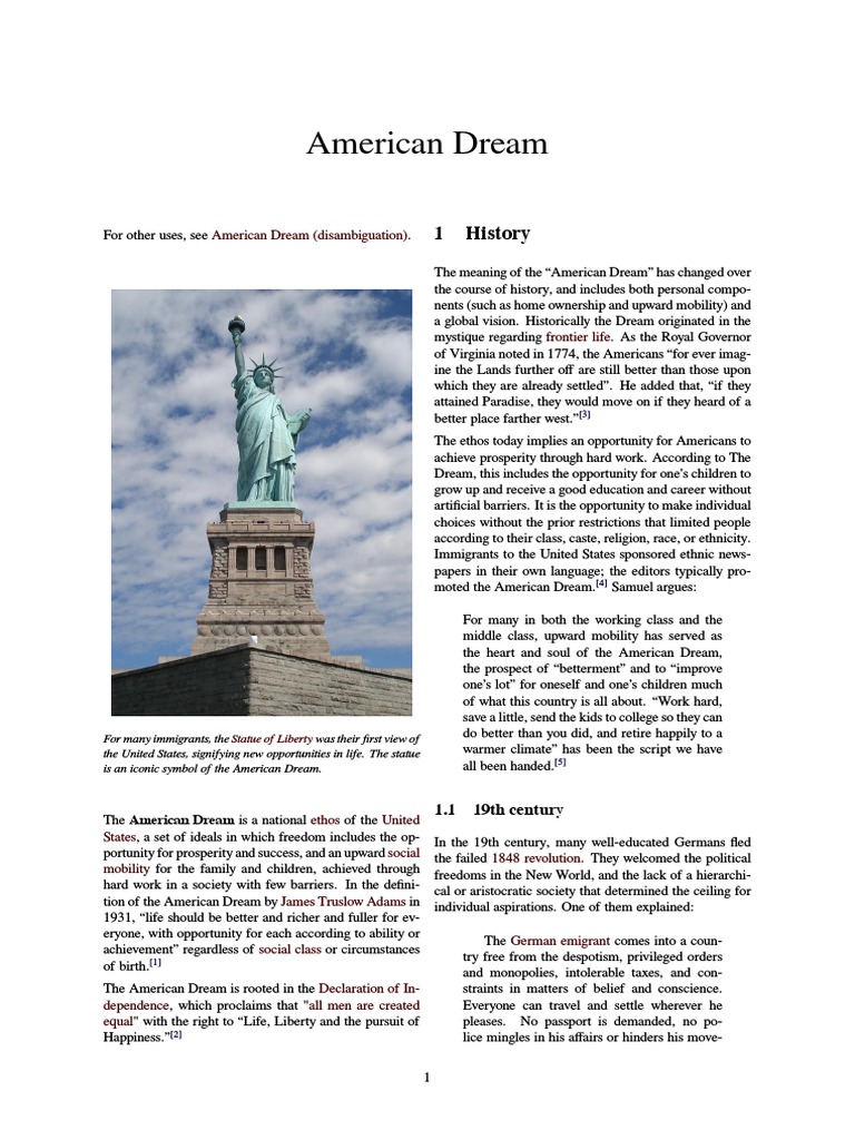 American Dream Pdf Pdf American Dream