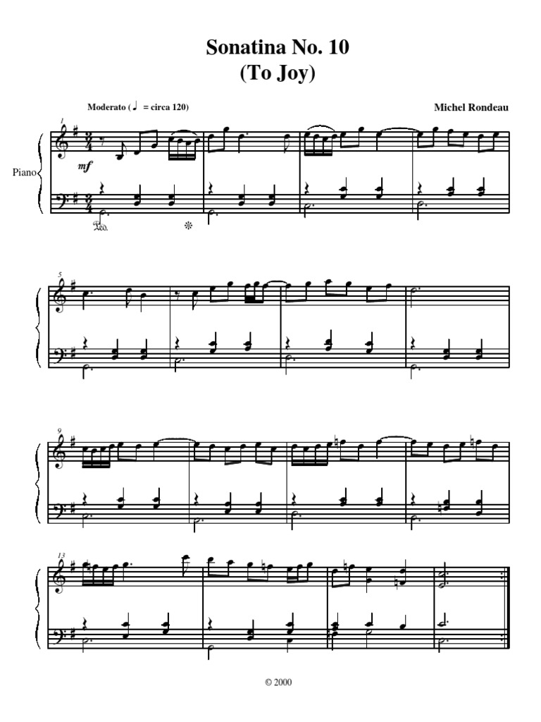 Michael Rondeau - Sonatina 10 | PDF