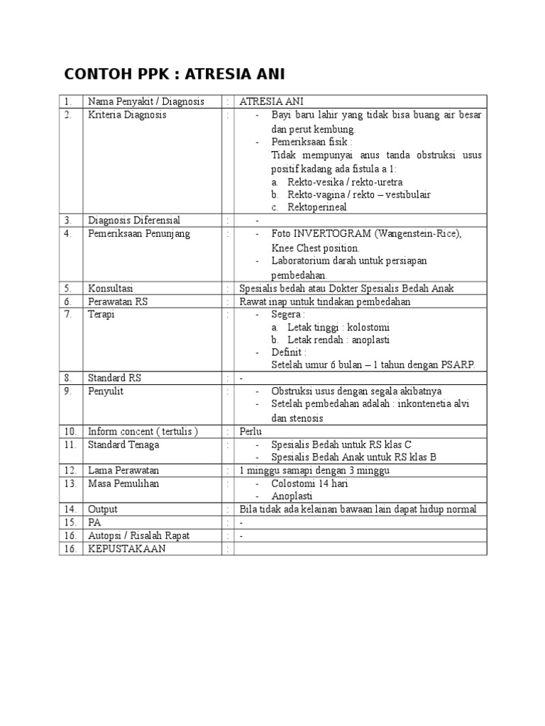 Contoh PPK Atreia Ani | PDF