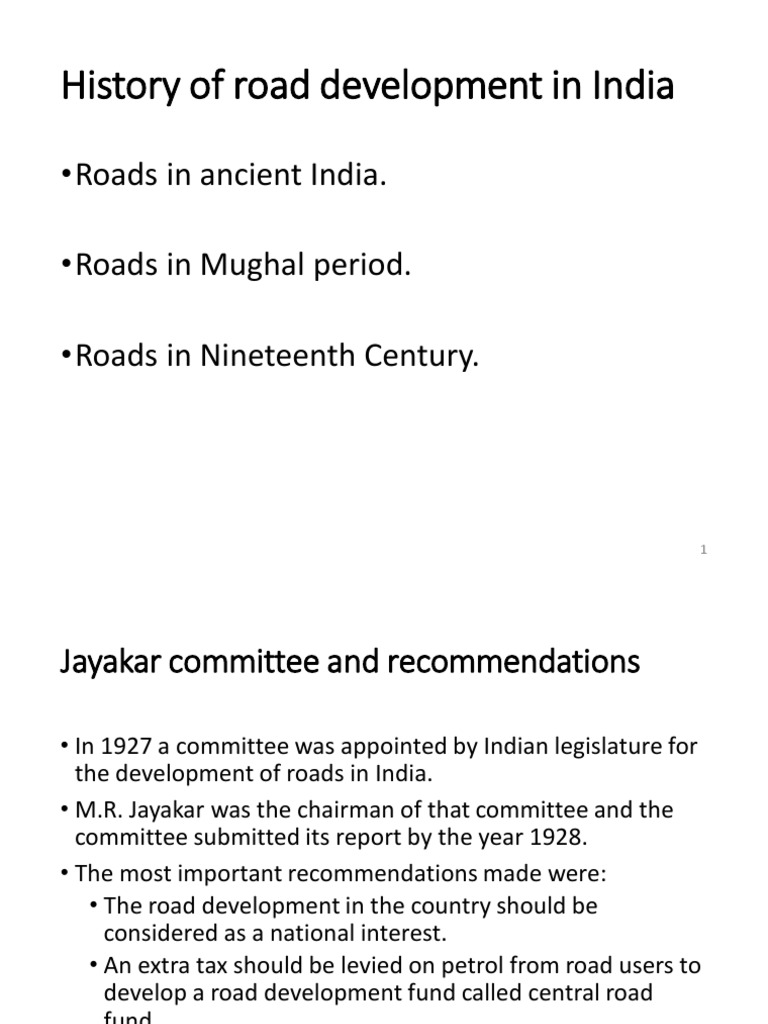 History of Road Development in India | PDF | Government Of India | Road