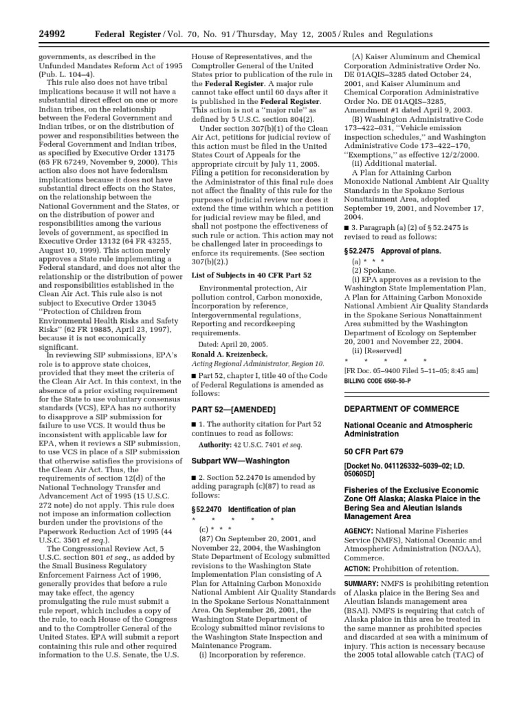 Rule: Fishery Conservation and Management: Alaska Fisheries of ...