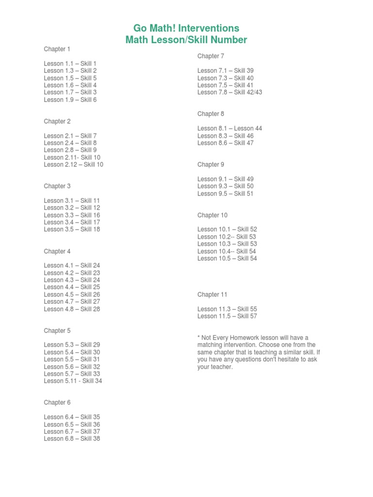 Go Math! Intervention Skills Guide | PDF | Language Arts & Discipline ...