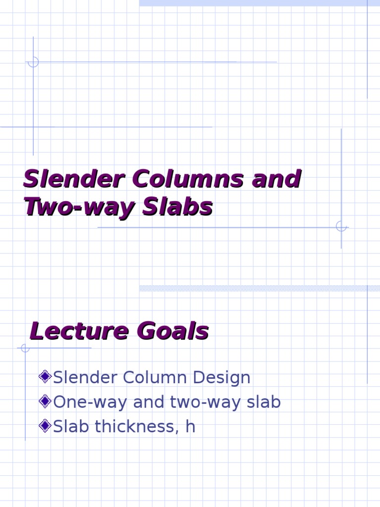 Slender Column and Two Way Slabs | PDF | Beam (Structure) | Stiffness