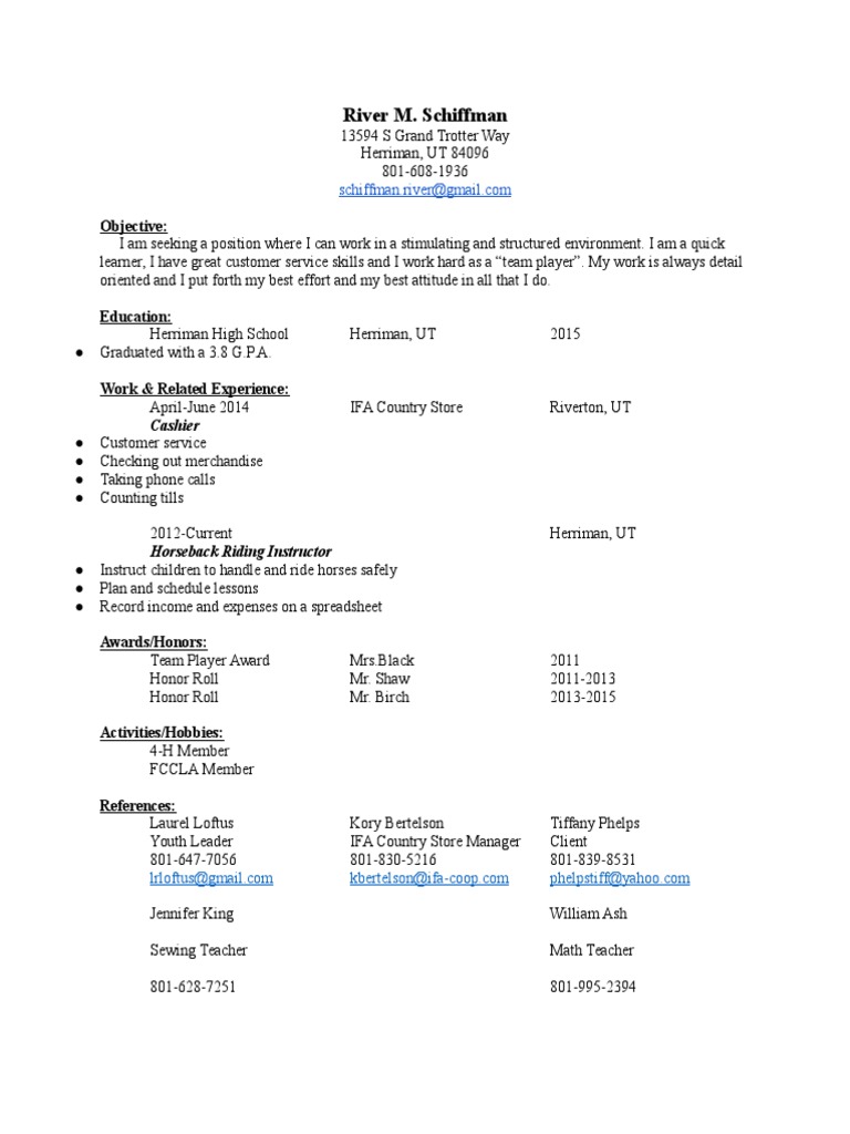 Rivers Resume | PDF | Business | Law