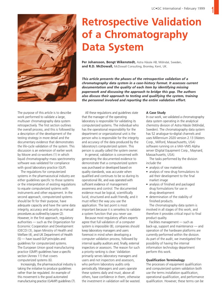 Retrospective Validation of A CDS Feb 99 PDF | PDF | Verification And ...