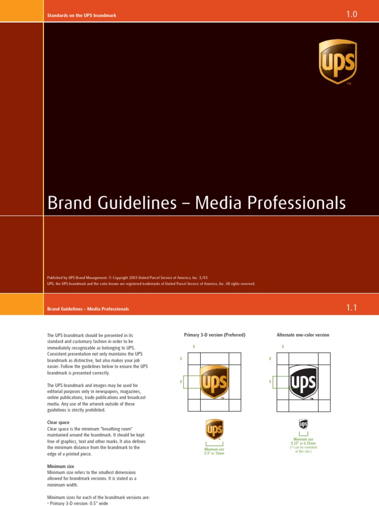 Standards On The UPS Brandmark | PDF