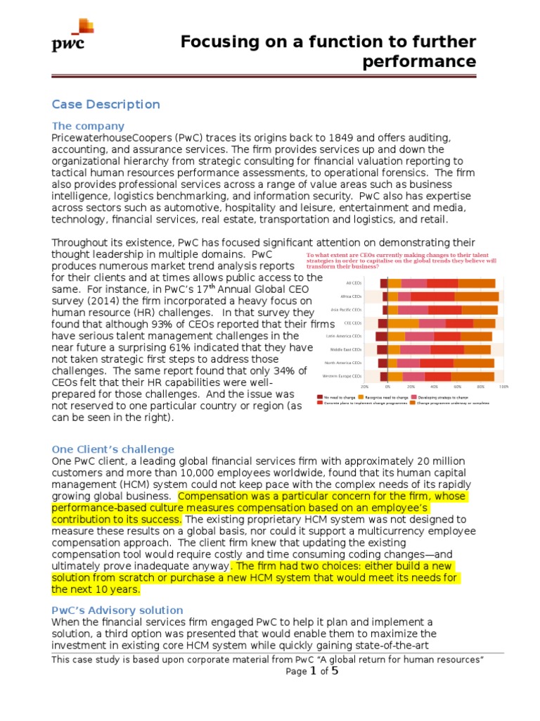 PW C | Download Free PDF | Pricewaterhouse Coopers | Business Process