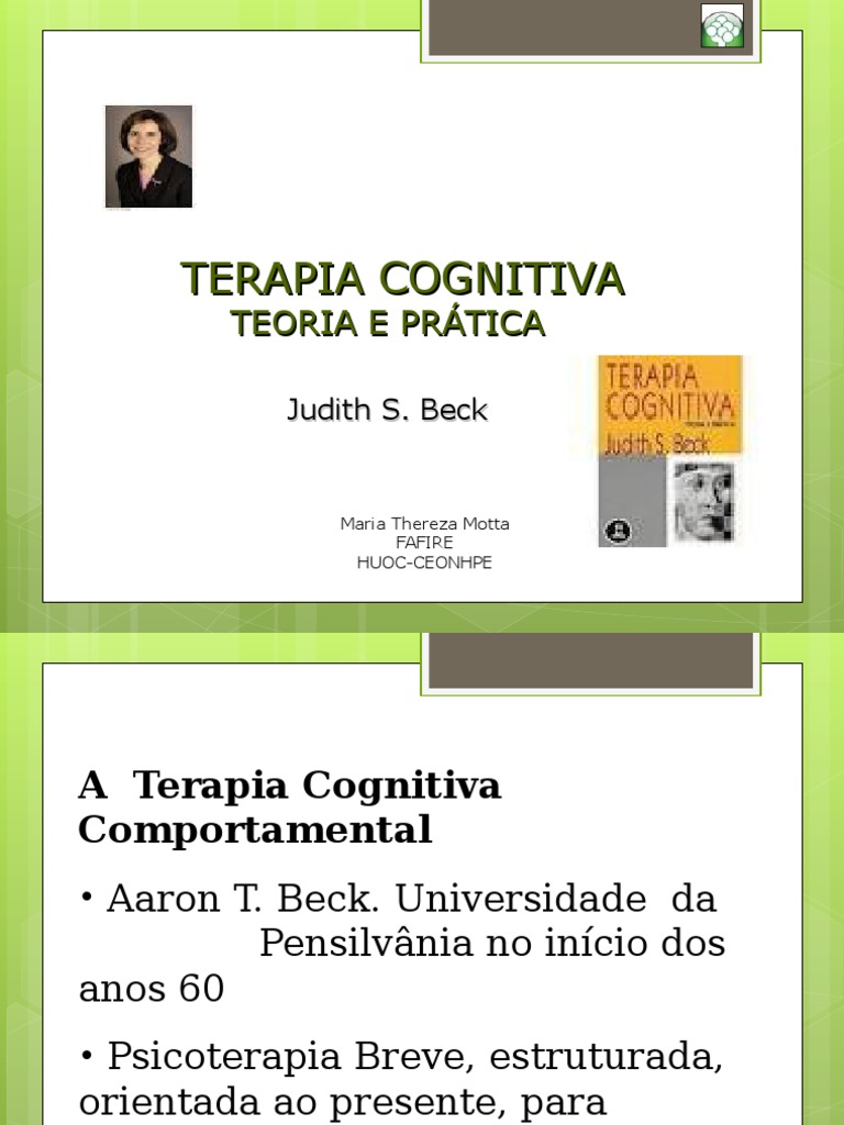 Terapia Cognitiva Judith Beck | PDF | Terapia cognitiva comportamental | Psicoterapia