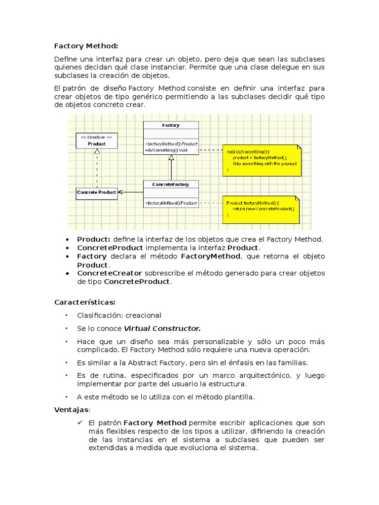 Factory Method (Patrón de Diseño) | PDF | Java (lenguaje de ...