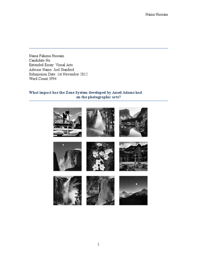 What Impact Has The Zone System Developed by Ansel Adams Had On The ...