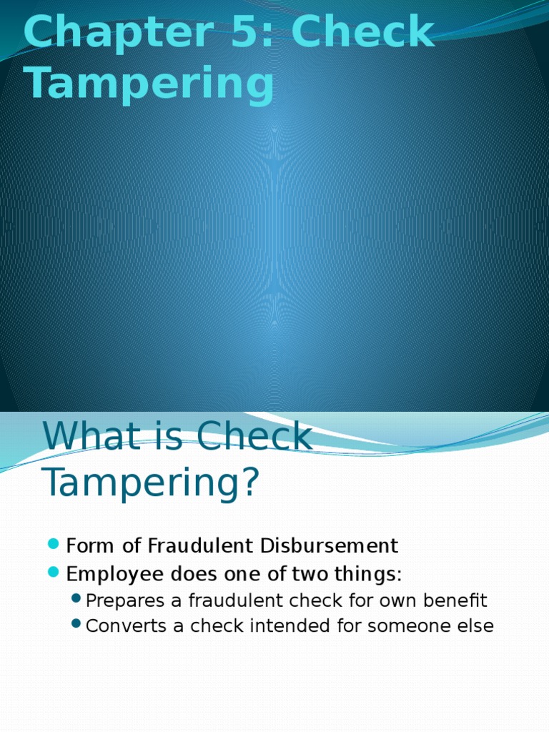Check Tampering | PDF | Forgery | Cheque