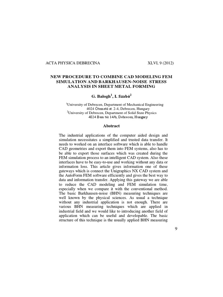 Autoform Analysis in Sheet Metal Forming | PDF | Electromagnetism | Physics