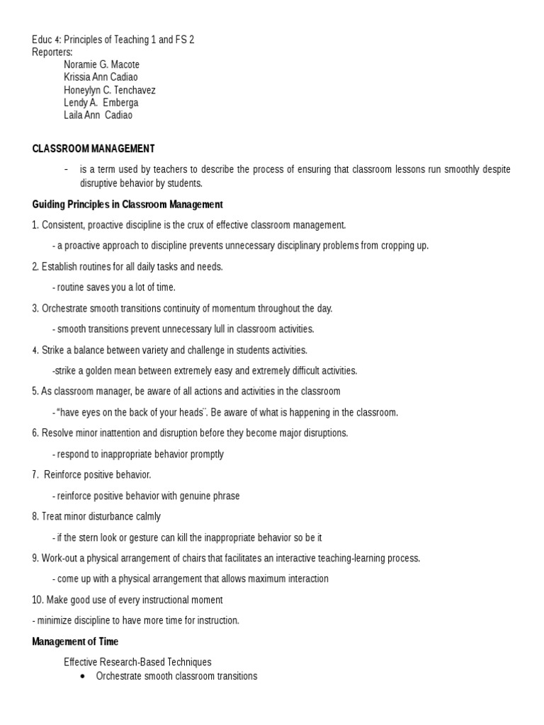 Classroom Management | PDF | Classroom Management | Classroom