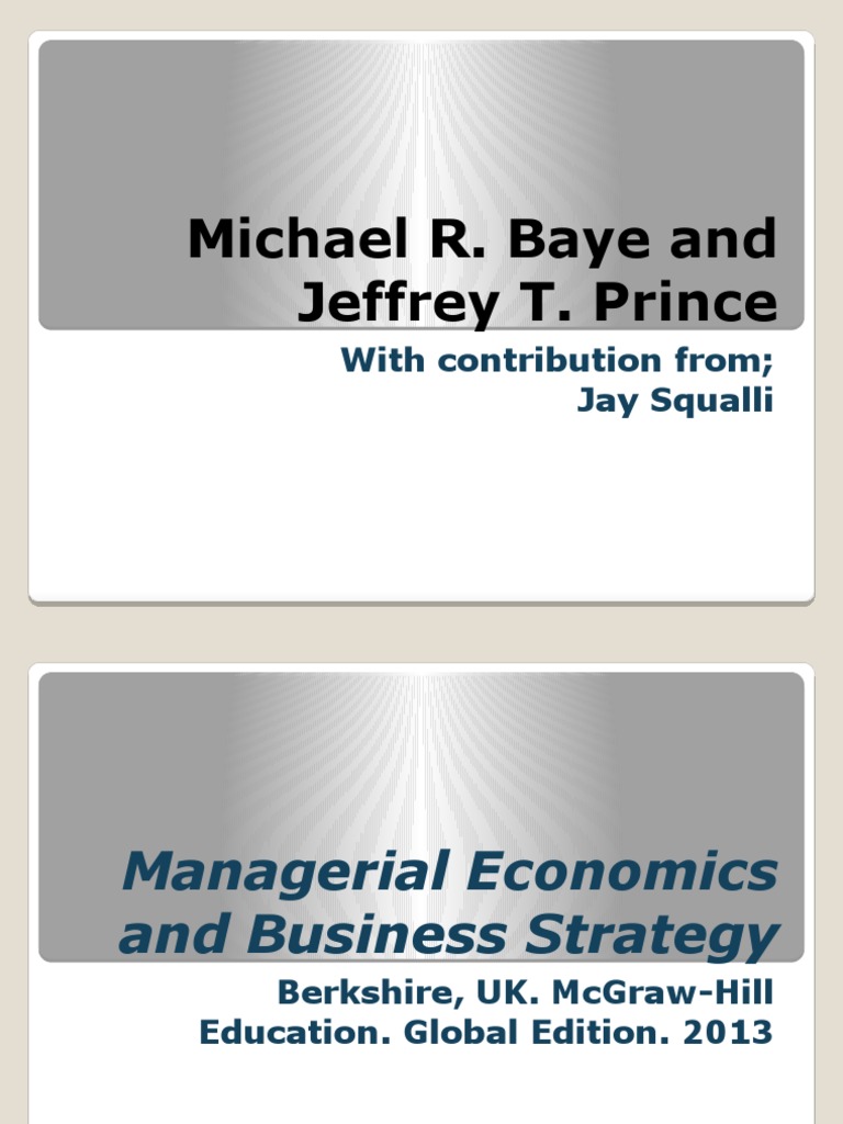 Managerial Economics & Business Strategy | PDF