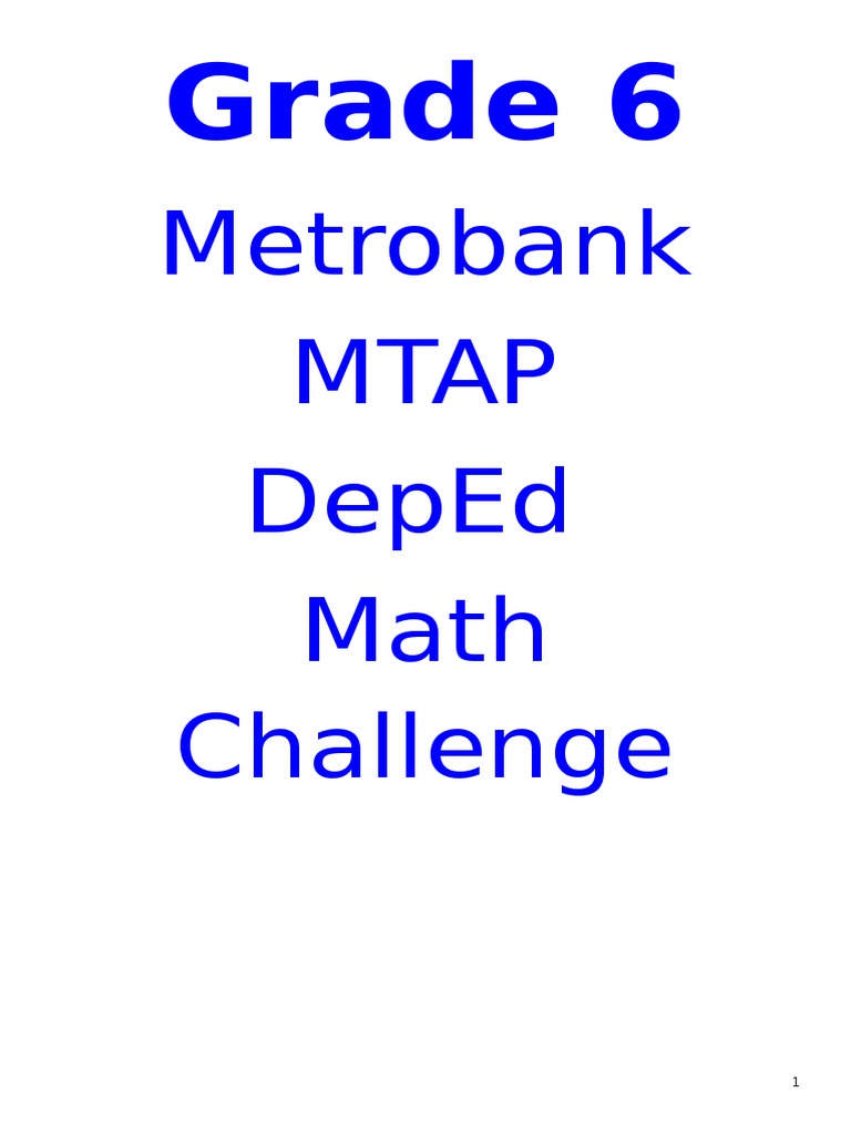MTAP Part 1 | Area | Elementary Mathematics