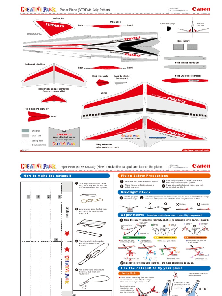 Paper Plane (STREAM-CX) : Pattern: Vertical Fin Wing Fillet | PDF ...